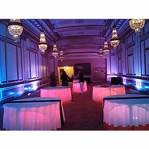 ARDUX 4 PCS Under Table LED Lights for Party - Rechargable 8 LEDs Uplighting with Remote for Cocktail Birthday Centerpiece Holiday Event Indoor Outdoor