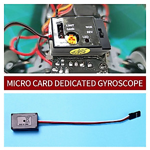 GIUIN Mini Gyro Gyroscope for D12 1/10 RC Car Drift Car Steering Output Integrated Compact Light-Weight Design