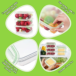 Uiifan 3 Pcs Sliced Cheese Container for Cheese Slice Holder with Lids Plastic Clear Box for Fridge Airtight for Fridge Dessert Container for Refrigerator Food