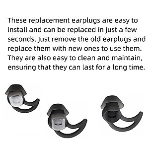 SNHTLS Silicone Replacement Ear Tips Ear Buds Tips Eargels Compatible with Bose Qc20 Qc30 IE2 SoundSport IE3 SIE2i Earbuds Replacement Tips Eartips for Earbuds 3 Pairs S Size