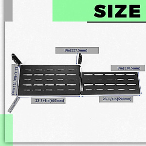KUAFU Rear Foldable Door Tailgate Table Compatible with 2007-2018 Jeep Wrangler JK Luggage Storage Rack Cargo Carrier Shelf Black Steel Support up to 75lbs
