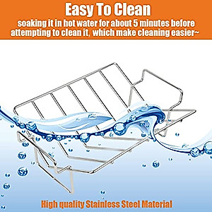 BBQ Turkey Roasting Rack for Smoker and Grill, Big Green Egg Parts,Rib Rack for Grilling and Smoking,Dual Purpose Stainless Steel Roast Rack for Large and XLarge Big Green Egg,Kamado Joe,Big Joe Etc