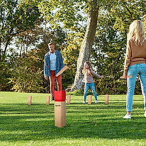 ropoda Kubb Game Premium Set - Game Set for Yard/Outdoor/Lawn/Beach - Pinewood Viking Chess Game with Carrying Bag for Adults and Kids