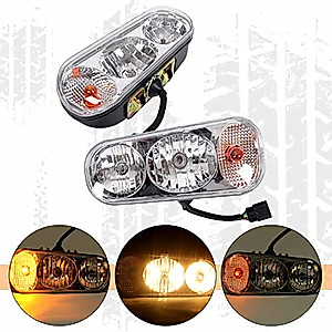 HECASA Universal Halogen Snow Plow Headlight Lamps Kit Compatible with Boss Western Meyer Blizzard Curtis, Enhanced Visibility, Long Lasting Light, Super Brightness Output - 1 Year Extra Warranty