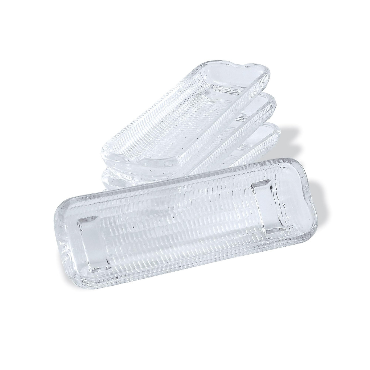 HIC Harold Import Co. HIC Corn Dishes, Glass, Set of 4, 8.5-Inches Clear