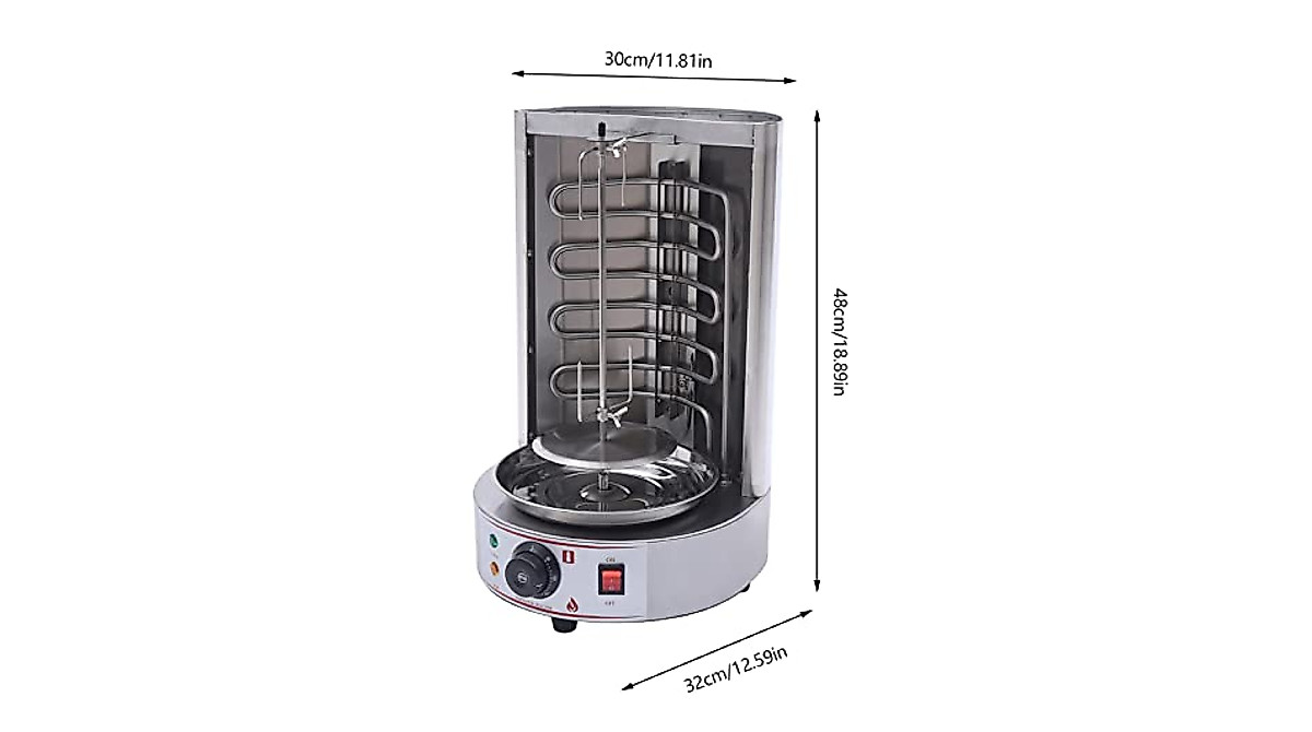 110V Stainless Steel Vertical Grill Machine for Easy BBQ