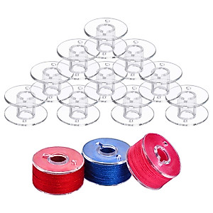 25 Pcs bobbins for Sewing Machine- Eoehro, Sa156 Bobbins, Bobbins Class 15, Sewing Accessories, Plastic Bobbin with Case(1 box)