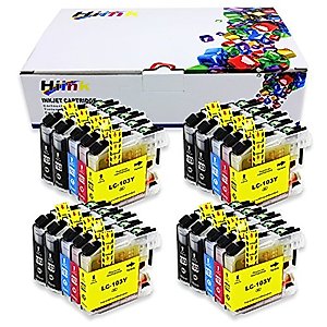 HIINK Compatible Ink Cartridge Replacement for Brother LC101 LC103 XL Ink Used in Brother MFC-J245 MFC-J285DW MFC-J450DW MFC-J475DW MFC-J650DW MFC-J870DW MFC-J875DW(8BK 4C 4M 4Y, 20-Pack)