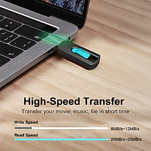 Aiibe Flash Drive 8GB 3 Pack USB Drive 8GB Thumb Drive USB 2.0 Memory Stick USB Flash Drives (8GB, Red Green Cyan)