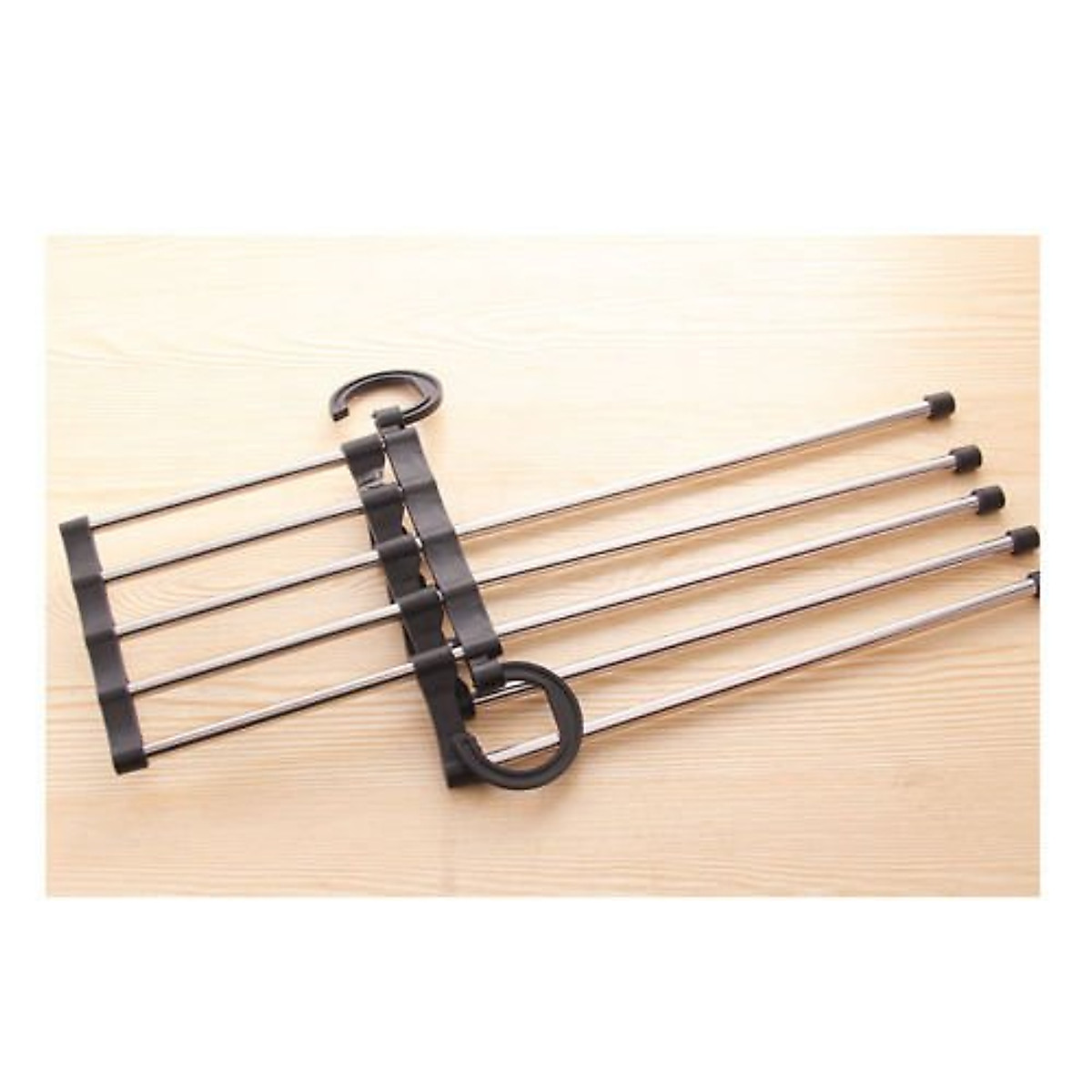 OKOKMALL US--Space Saver Hangers Organizer Pant Trouser Stand Rack Magic Hanger 5 In 1 New