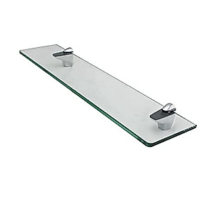 XVL Glass Shelf 20 Inch Bathroom Tempered Glass Rack Chrome GS3004BM