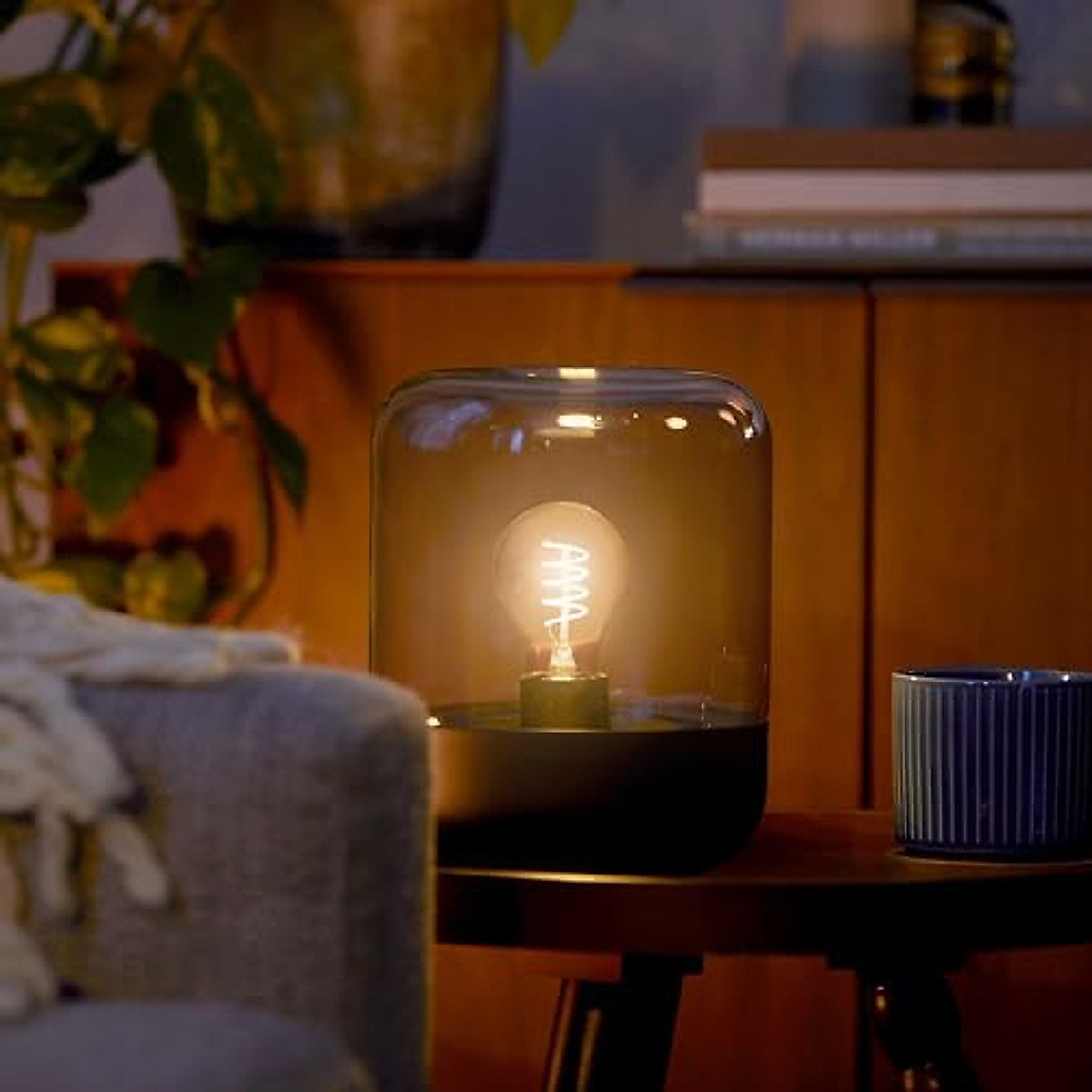 PHILIPS LED Vintage Flicker-Free Clear Spiral A19 Dimmable, Eyecomfort Technology, 500 Lumen, Soft White(2700K), 5.5W=40W, Title 20 Certified, E26 Base (565788), 1 Count (Pack of 1)