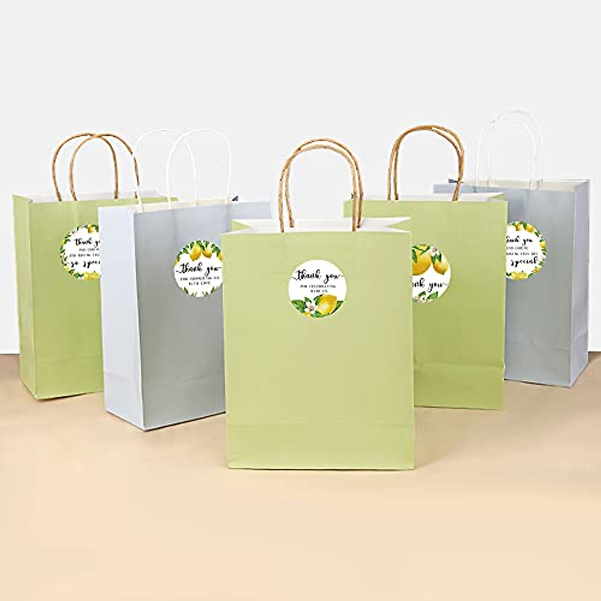 80 Lemon Bridal Shower Stickers, Lemon Birthday Party Thank You Stickers, Lemon Themed Party Favor Labels Stickers(2 Inch)