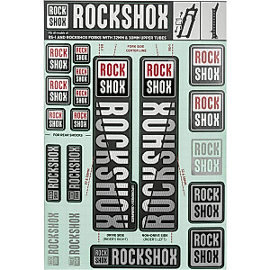 RockShox Decal Kit, 30/32mm, White Color Matching