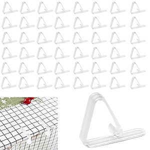 48 Pcs Table Cloth Holder Clips Plastic Tablecloth Clips for Outdoor Picnic Tables, Clear Picnic Table Clips for Tablecloth, Table Skirt Clip Table Cover Clips to Hold Down Tablecloth for Party Events