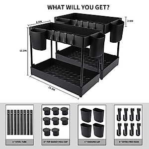 Fegat Under Sink Organizer,Bathroom Organizer Shelf Holder,Under Kitchen Sink Storage, 2-Tier Cabinet,Under Cabinet Storage for Kitchen, Bathroom, Countertop, Office For Home organization