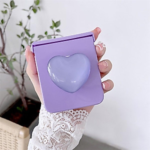 Cute Love Heart Stand Phone Case for Samsung Galaxy Z Flip 4 3 ZFlip3 zflip4 Hard Cover Holder Solid Shell Bracket,Z5,for Z Flip 4