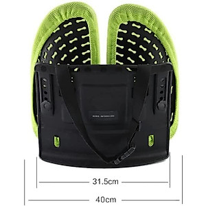 QINERSAW Ergonomic Cushion, Memory Foam Office Lumbar Pillow, 5-Speed Adjustable Base Back Support Cushions with Telescopic Straps & Airbag Adjustment, for Office Chair