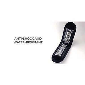 Picture Keeper USB Flash Drive Key Chain Holder with Anti-shock and Water-Resistant Material, 2-Drive Capacity, Easy Clip Key Chain (Black)