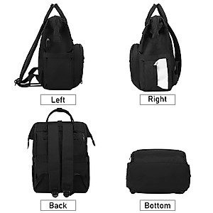 LOVEVOOK Laptop Backpack for Women, 14 Inch Nurse Teacher Backpack Work College Backpack Travel Bags Computer Laptop Bag Casual Daypack Purse, Black