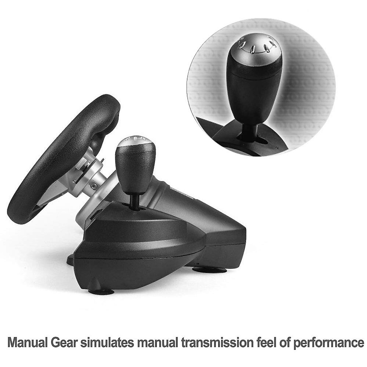 GAMEMON Racing Wheel Compatible With Xbox one Xbox360 PS4 PS3Nintendo Switch PC-USB Android With Gear and Pedal