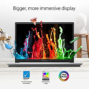 ASUS VivoBook Pro 14 OLED Laptop, 14” 2.8K OLED Display, AMD Ryzen 7 6800H Mobile CPU, NVIDIA GeForce RTX 3050 GPU, 16GB RAM, 1TB SSD, Windows 11 Home, Quiet Blue, M6400RC-EB74