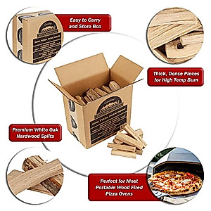 Carolina Cookwood Mini Pizza Oven Wood 6 Inch Firewood Pizza Logs Naturally Cured White Oak Hardwood for Portable Wood Pizza Ovens 750 Cubic Inches, Approximately 12lbs