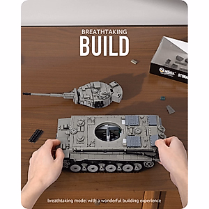 Nifeliz Tiger Heavy Tank, WW2 Armed Tank Building Set, Military Construction Model Toy for Teen Gift Giving (1776 Pieces)
