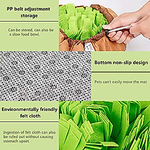 AWOOF Pet Snuffle Mat for Dogs, Interactive Feed Game for Boredom, Encourages Natural Foraging Skills for Cats Dogs Bowl Travel Use, Dog Treat Dispenser Indoor Outdoor Stress Relief