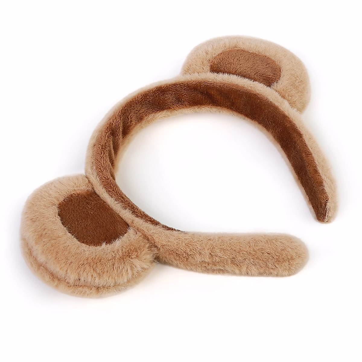 Bear Ears Headbands for Adults - Cute Brown Bear Costume Ears for Women's Halloween Festival Party Hair Accessories
