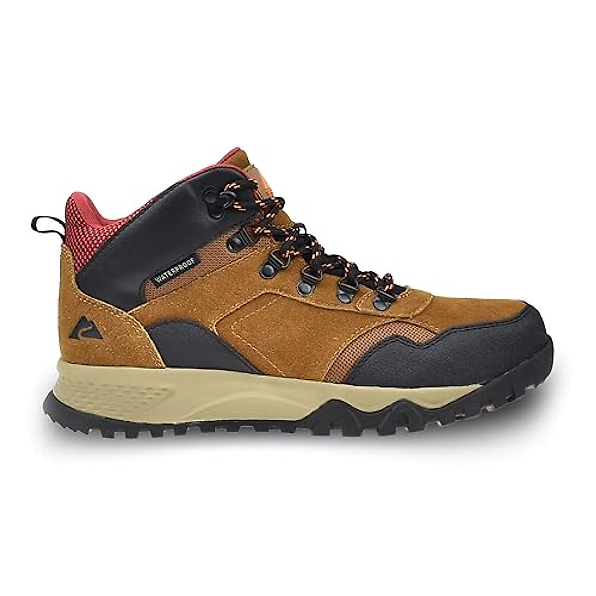 Ozark Trail Men's Redlined Waterproof Mid Hiker Boots (Tan Brown) (6)