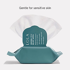 LOLA Feminine Hygiene Wipes, 28 Count, pH Balanced, Hypoallergenic, Natural Ingredients, No Parabens or Dyes