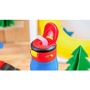 Zak Designs Marvel Spidey And His Amazing Friends Vacuum Insulated Stainless Steel Kids Mesa Water Bottle with Flip-Up Straw and Locking Spout Cover, Durable Cup for Sports or Travel (13.5oz, 18/8 SS)