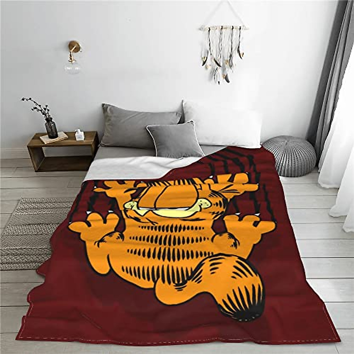 Cartoon Cat Flannel Throw Blanket Luxury Warm Blanket for Sofa Bed Room Decor Car Bed Camping (G1, 40"x50")