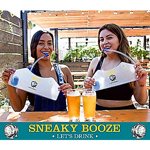Sneaky Booze Sports Bra Hidden Flask Pouch For Women: Portable 25oz Undetectable Alcohol Bag. Concealable Plastic Wine Liquor Body Flasks. Disguised Leak Proof Travel Bags For Cruise Concert Festival