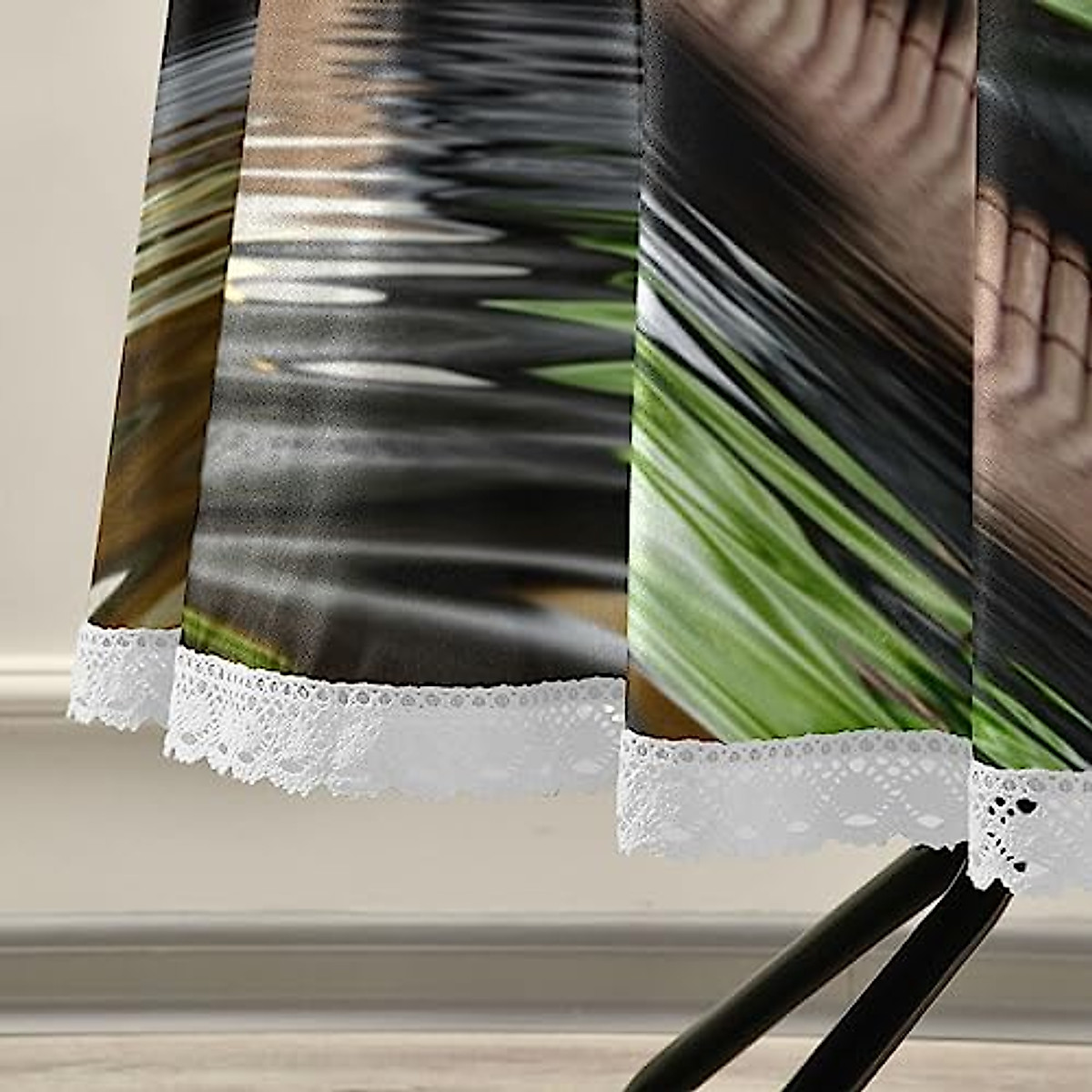 Kigai Zen Basalt Stones on Wood Outdoor Tablecloth 60 Inch Waterproof Round Lace Fabric Table Cloth Table Cover with Umbrella Hole and Zipper for Camping Patio BBQ Backyard Holiday Party Decor