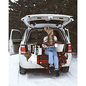 SHIBEVER Winter Waterproof Boots for Women: Snow Women Ankle Black Fur Lined Booties Size 9 Slip On Warm Insulated Boot