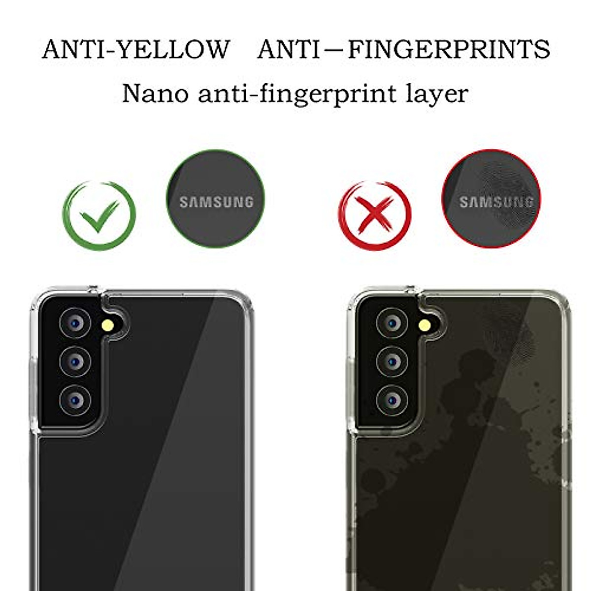 Restoo Samsung Galaxy S21 + Plus Case,Slim Clear Case with 4 [Shock Absorption] Corners Hard PC Back Soft TPU Bumper for Samsung Galaxy S21 + Plus 5G 2021-Clear