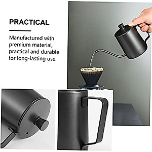 VINTORKY 1pc Coffee Maker Coffee Dripper Pot Beverage Pitcher Practical Coffee Pot Nspressso Drip Coffee Kettle Retro Coffee Maker Espresso Machine Stovetop Teapot Black