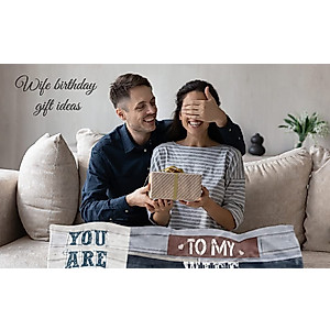 WSYEAR Mothers Day Birthday Gifts for Wife from Husband,Wife Birthday Gift Ideas,Mother Day Wedding Anniversary Birthday Romantic Gifts for her,Wife Blanket 60X50