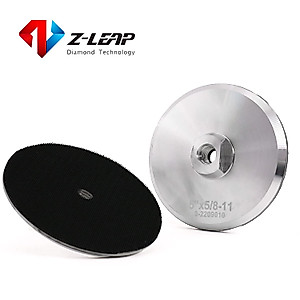 Z-LEAP Aluminum Backer Pad 5 Inch Back Holder for Grinder Sander Polishing Pads Stone Arbor 5/8" 11