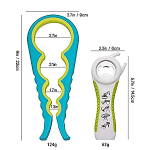 Jar Opener, Bottle Opener, Multi Kitchen Tool for Jelly Jars, Ketchup Bottle, Wine, Beer and other, Rubber Jar Opener Easy to Use (2 Pack)…