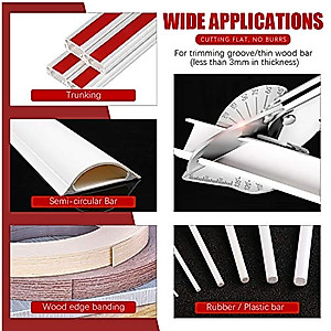 Hilitchi Upgraded Multi Angle Miter Shear Cutter Cuts 45 to 135 Degree Miter Snips Cutting Tool for Small Miter Jobs and DIY Projects with 5 Replacement Blades and Spanner