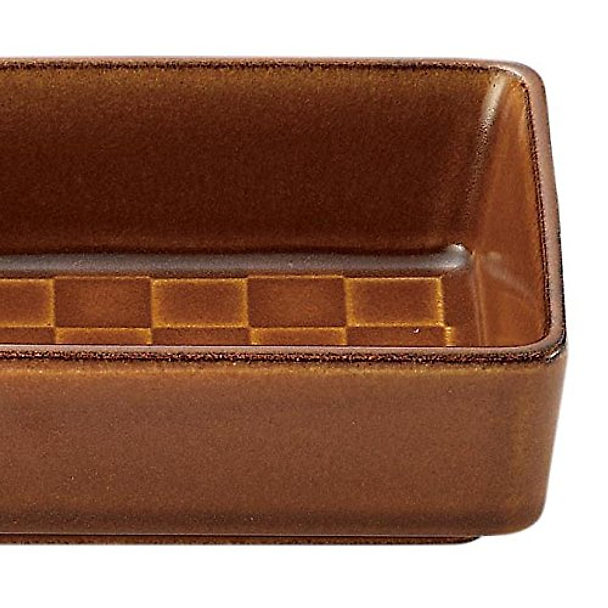 Banko Ware 16469 Bread Maker, Gratin Dish, Oven Safe, Square, Ame, Brown, Microwave, Dishwasher Safe, Made in Japan
