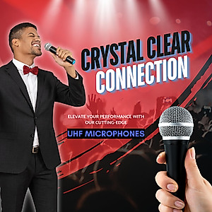 MUSYSIC PA Power Bluetooth Speaker 2000W with Dual UHF Wireless Microphones Bluetooth/FM/USB/SD PA System 15” Speaker with Rechargeable Battery MU-U15PA