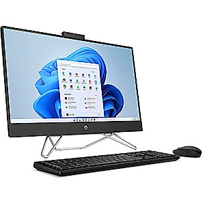 HP 27-inch FHD IPS 2022 ~ Newest ~ All-in-One Desktop Computer 10-Core 12th Intel Core i7-1255U Iris Xe Graphics ~ 16GB DDR4 1TB SSD ~ Bluetooth Windows 11 Pro White Wireless KB Mouse 32GB USB Drive