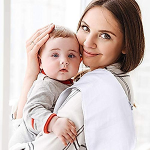 Baby Burp Cloth - 5 Packs Organic Cotton Two Layers Burping Rags, Large Contoured Ultra Soft and Thick Absorbent Towels, Unisex for Boys and Girls, Baby Shower, 19"x9"