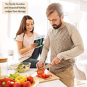 Recipe Card Protectors Kitchen Plastic Recipe Sheet Protectors Clear Recipe Page Protector (200, 5 x 3 Inch)