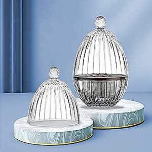 Silverware Set Flatware 24-Piece for 6,Glass Egg-shaped Organizer，Stainless Steel Tableware Cutlery Set，Kitchen Utensils，Spoon and Fork Set,Dishwasher Safe