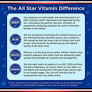 All-Star Vitamin Mega-Melatonin PM 20mg, High Potency, 180 Vegetarian Capsules, Clean-Formulated, Non-GMO, Gluten Free, Vegan, Drug-Free